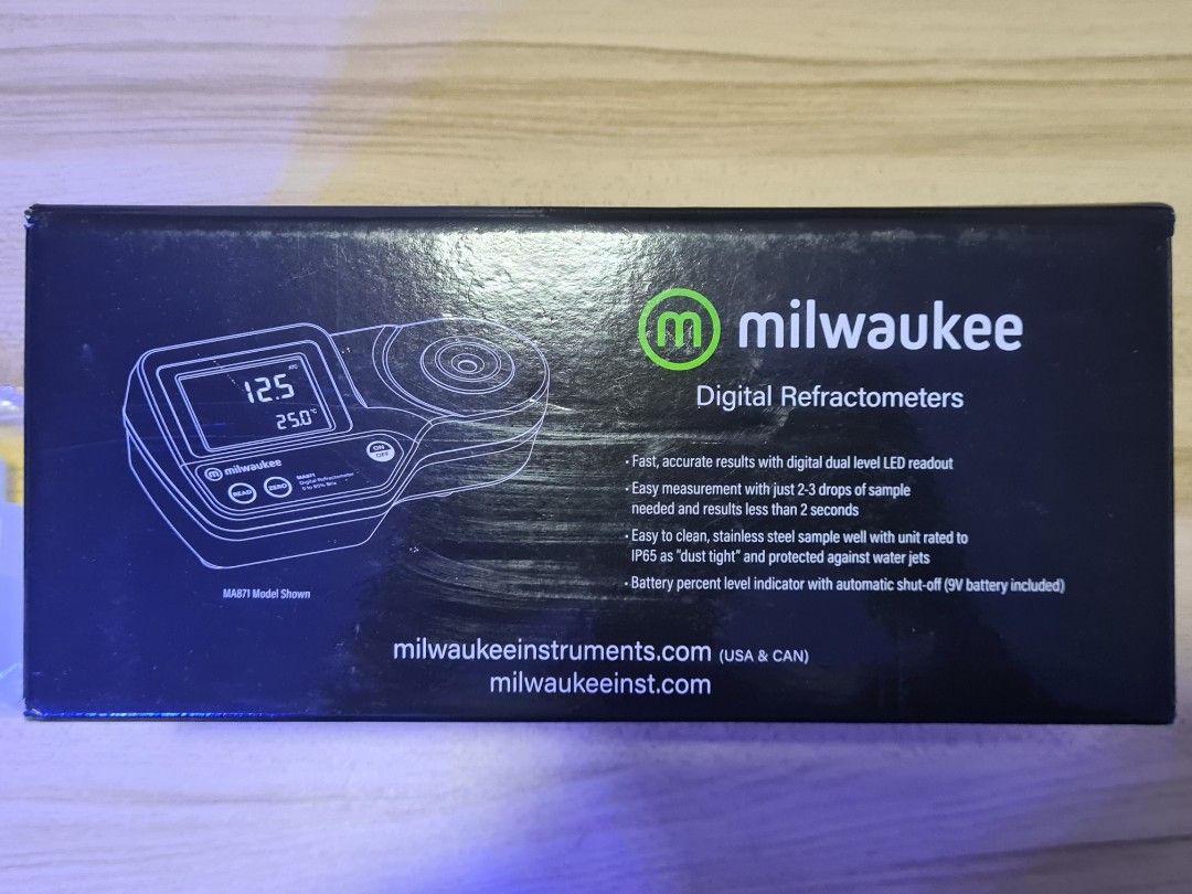 Milwaukee MA887 Digital Salinity Refractometer (marine/saltwater ...