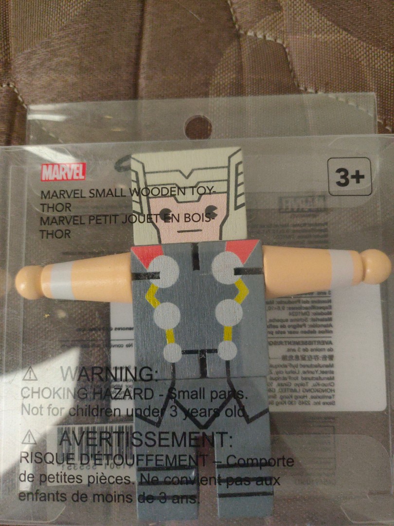 MINISO NEW ORIGINAL MAEVEL SMALL WOODEN TOY THOR, Bayi & Anak, Mainan ...