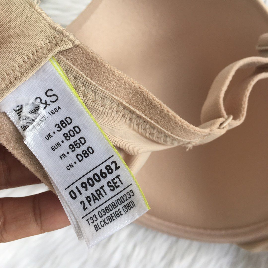 M&S Beige Bra - 36D, Women's Fashion, Undergarments & Loungewear on ...