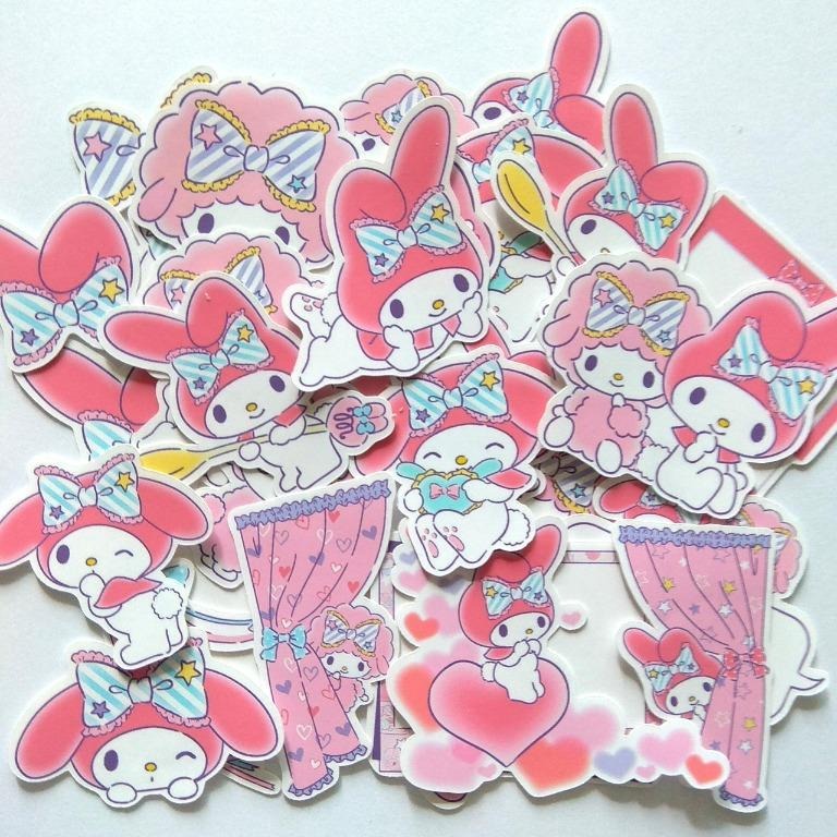 My Melody Sticker Note Rabbit Bunny Set 30 pieces, Hobbies & Toys ...
