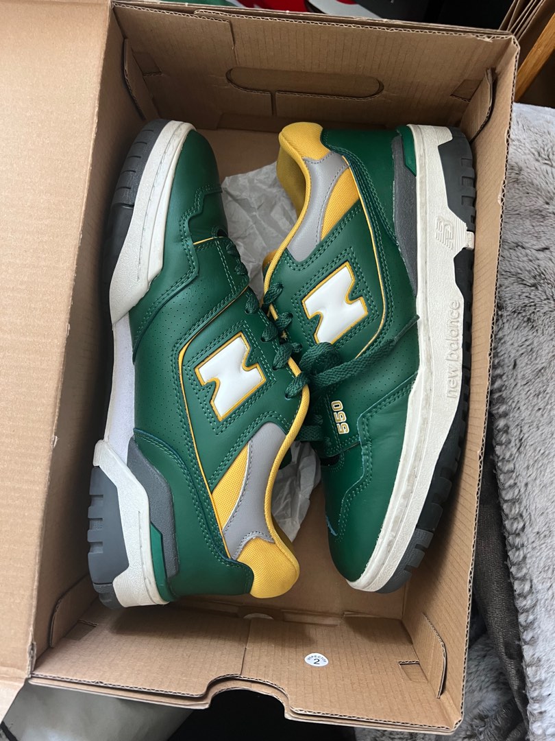 New Balance 550 Green, Men's Fashion, Footwear, Sneakers on Carousell