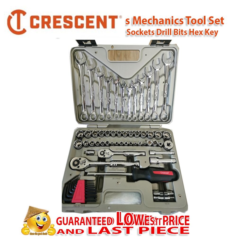 NEW CRESCENT CTK70MP TOOL SET 64 PIECE SOCKET TOOL SETS - Mechanics ...
