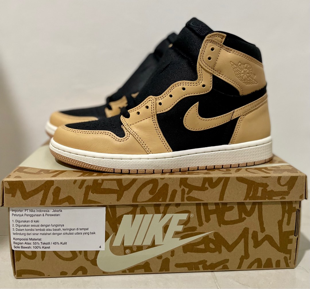 NIKE AIR JORDAN I RETRO HIGH OG "HEIRLOOM", Fesyen Pria, Sepatu ...