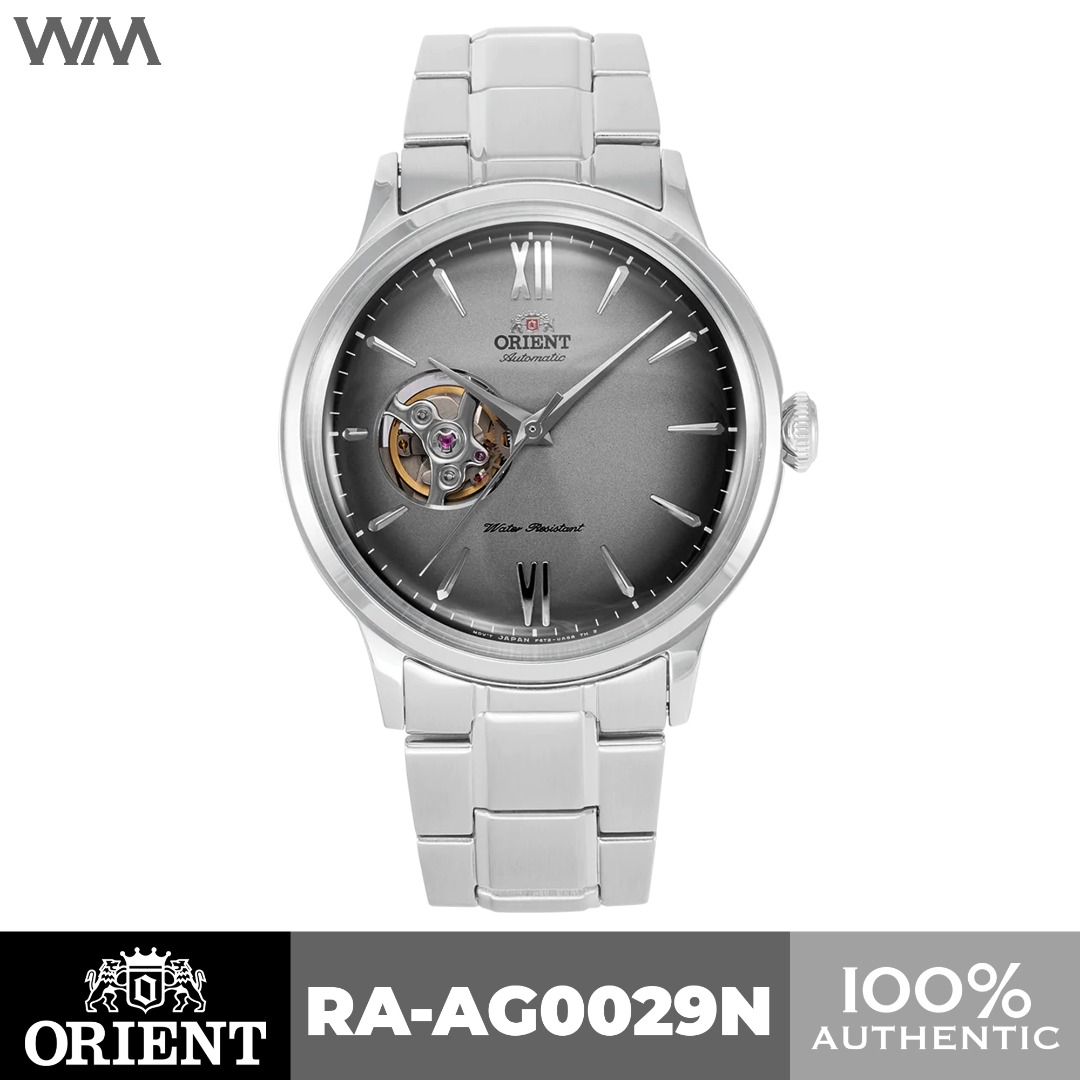 Orient Helios Gradient Grey Dial Open Heart Design Automatic Stainless ...