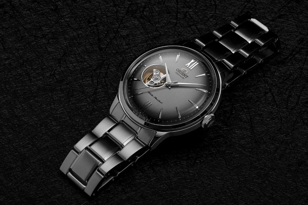 Orient Helios Gradient Grey Dial Open Heart Design Automatic Stainless ...