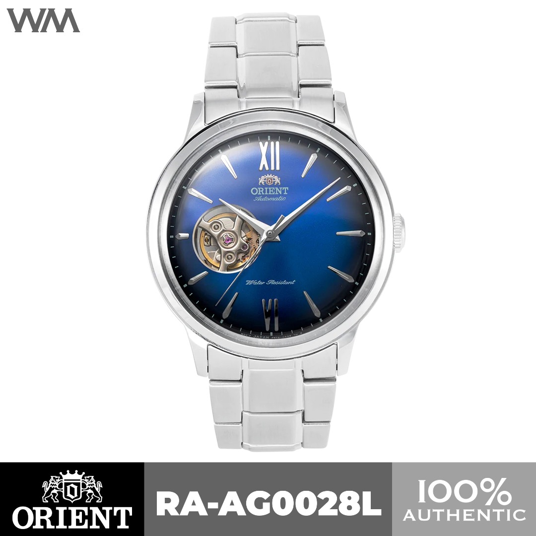 Orient Helios Open Heart Blue Gradient Dial Stainless Steel Automatic ...