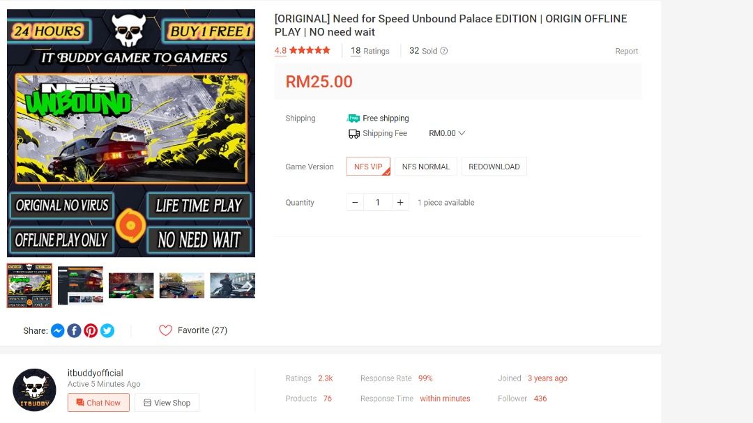 [ORIGINAL Offline] Need for Speed Unbound Palace EDITION | NO need wait ...