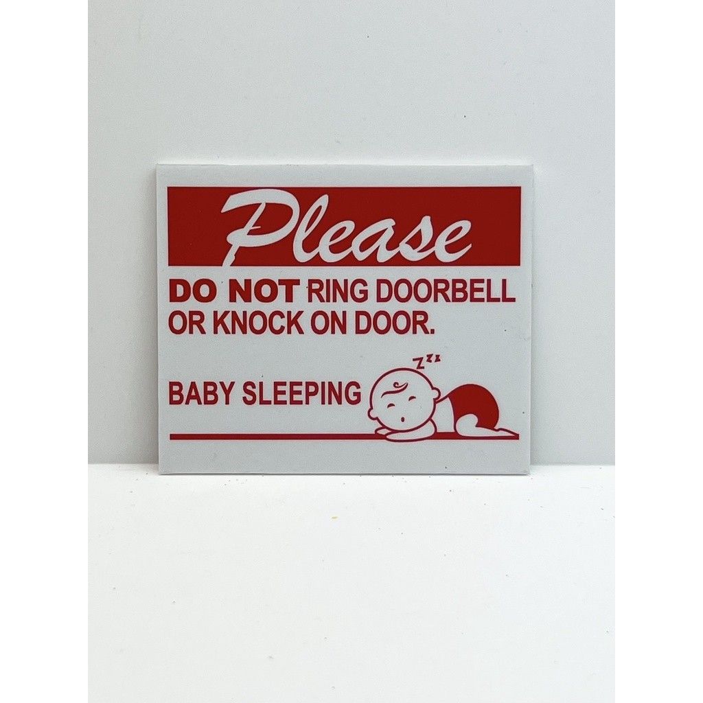 Please leave parcel at door do not ring door bell signage poster ...
