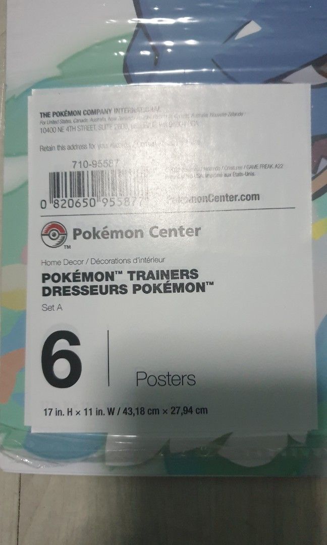 Pokemon Trainers Posters Set A_Pokemon Center, Hobbies & Toys ...