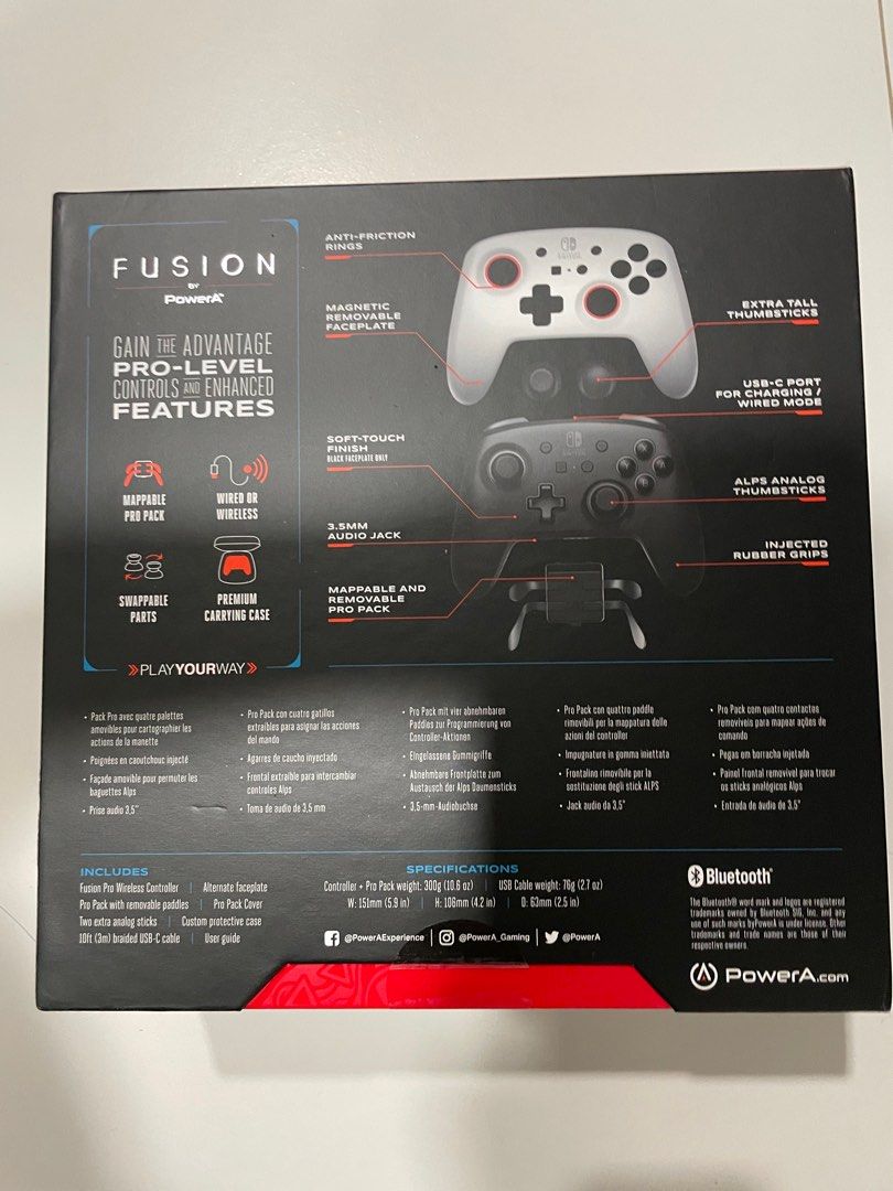 PowerA FUSION Pro Wireless Controller for Nintendo Switch, Nintendo ...