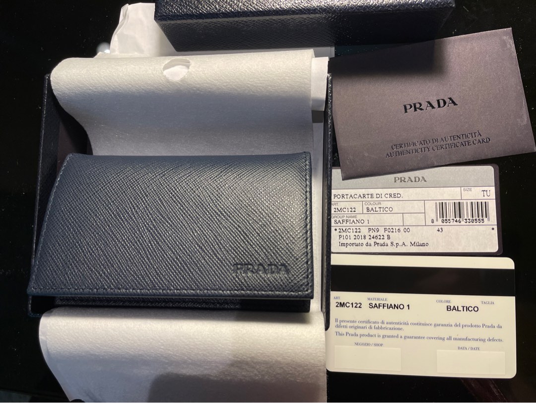 Prada credit card holder, Men's Fashion, Watches & Accessories, Wallets ...