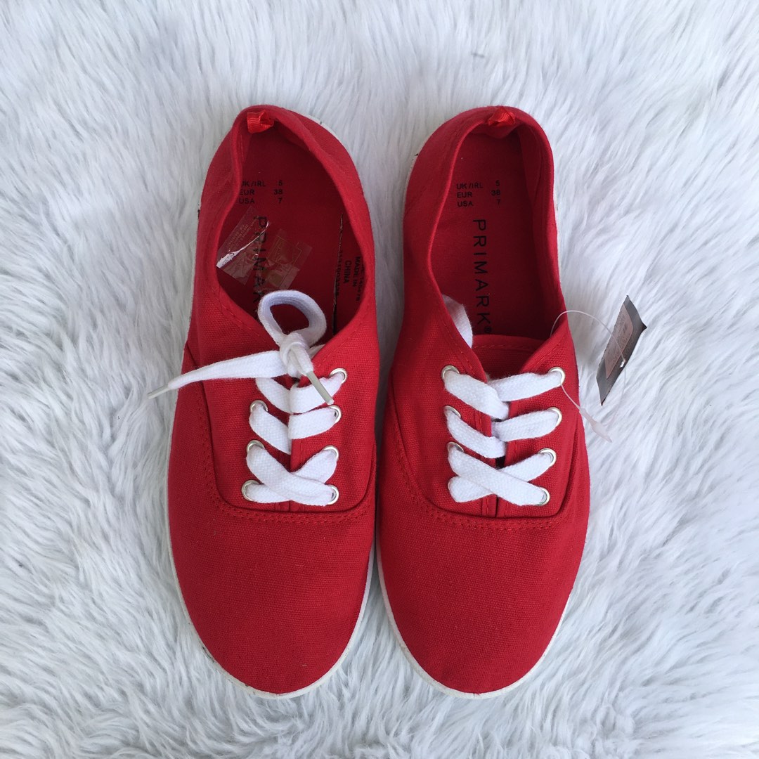 Primark Red Shoes - size 8, Women's Fashion, Footwear, Sneakers on ...