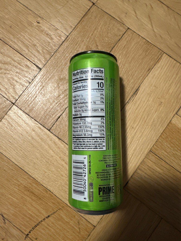 Prime Hydration Energy Drink Lemon Lime Rare Unreleased, Health ...