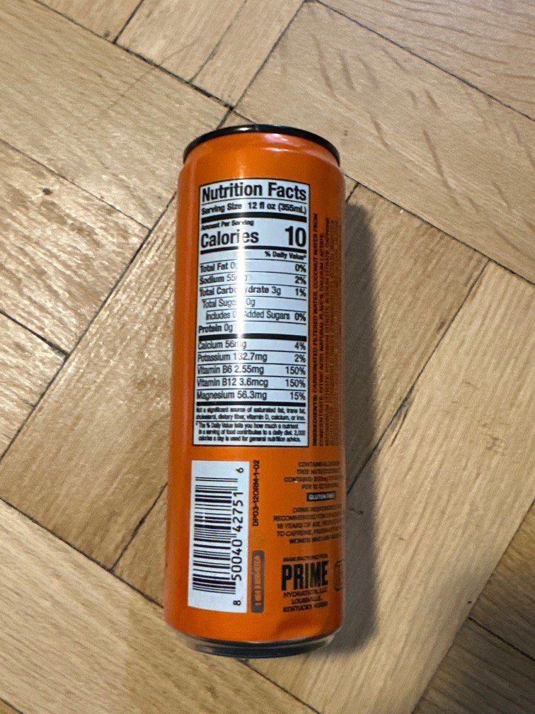 Prime Hydration Energy Drink Orange Mango Rare unreleased, Health & Nutrition, Health ...