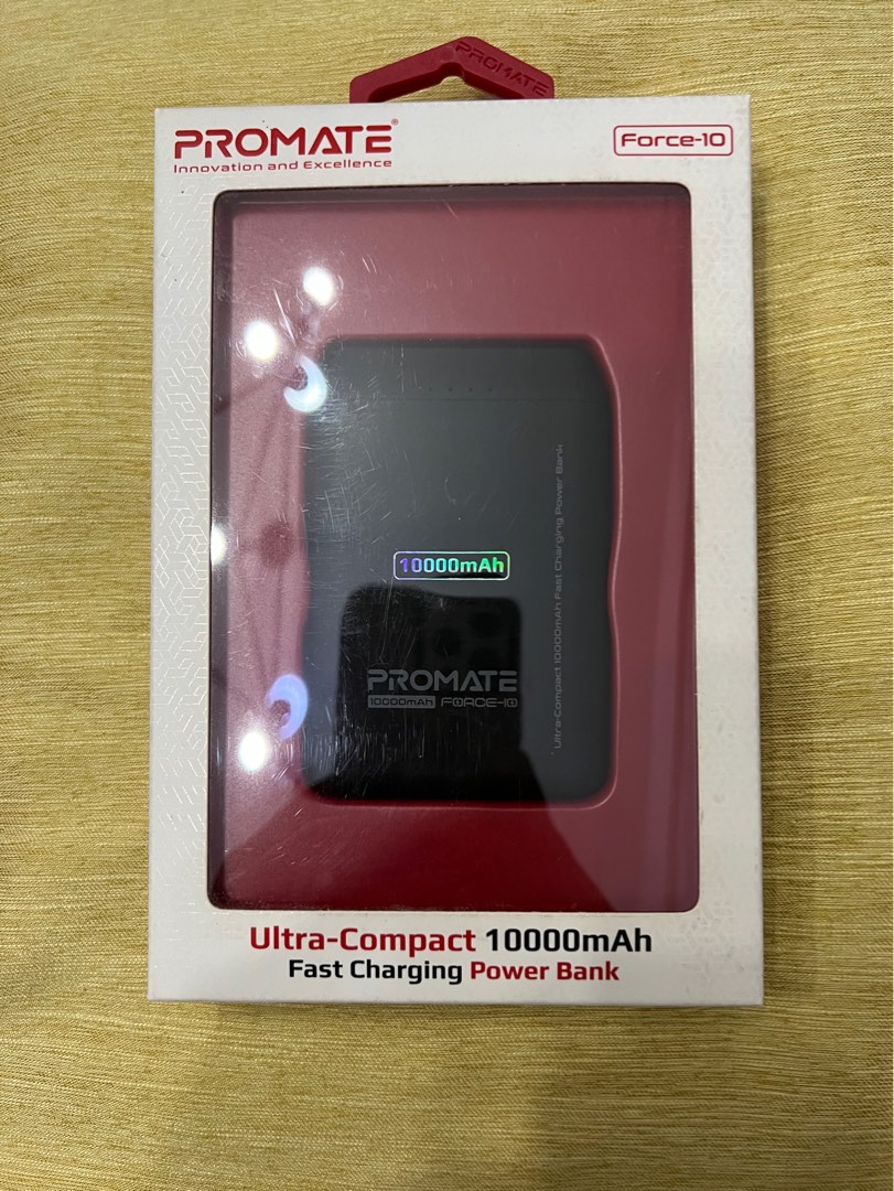 Promate Ultra-Compact 10000mAh Fast Charging Power Bank, Mobile Phones ...