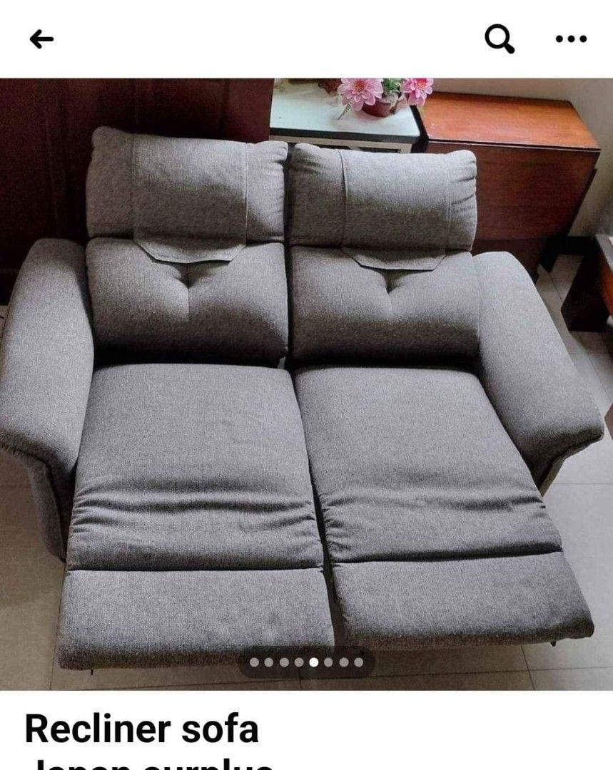 Recliner sofa japan surplus, Furniture & Home Living, Furniture, Sofas on Carousell
