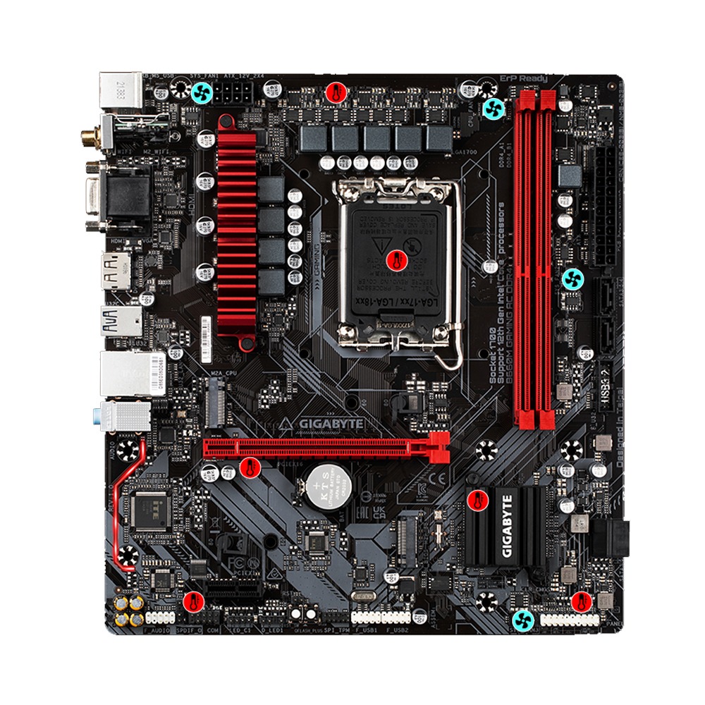 REFURBISHED GA-B660M-GAMING-AC-DDR4 GIGABYTE INTEL B660 LGA1700 DDR4 6+2+1 DIGITAL VRM 2.5GbE ...