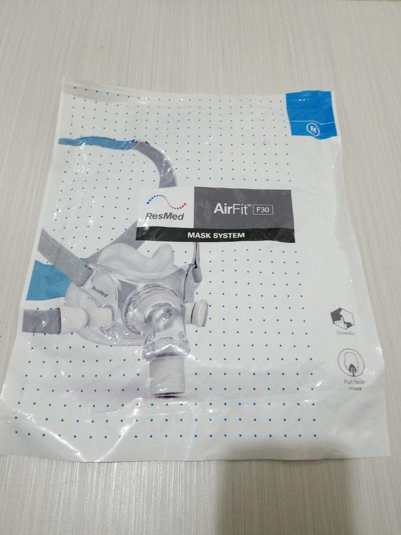 CPAP Resmed Airfit F30 masks-small & medium, Health & Nutrition ...