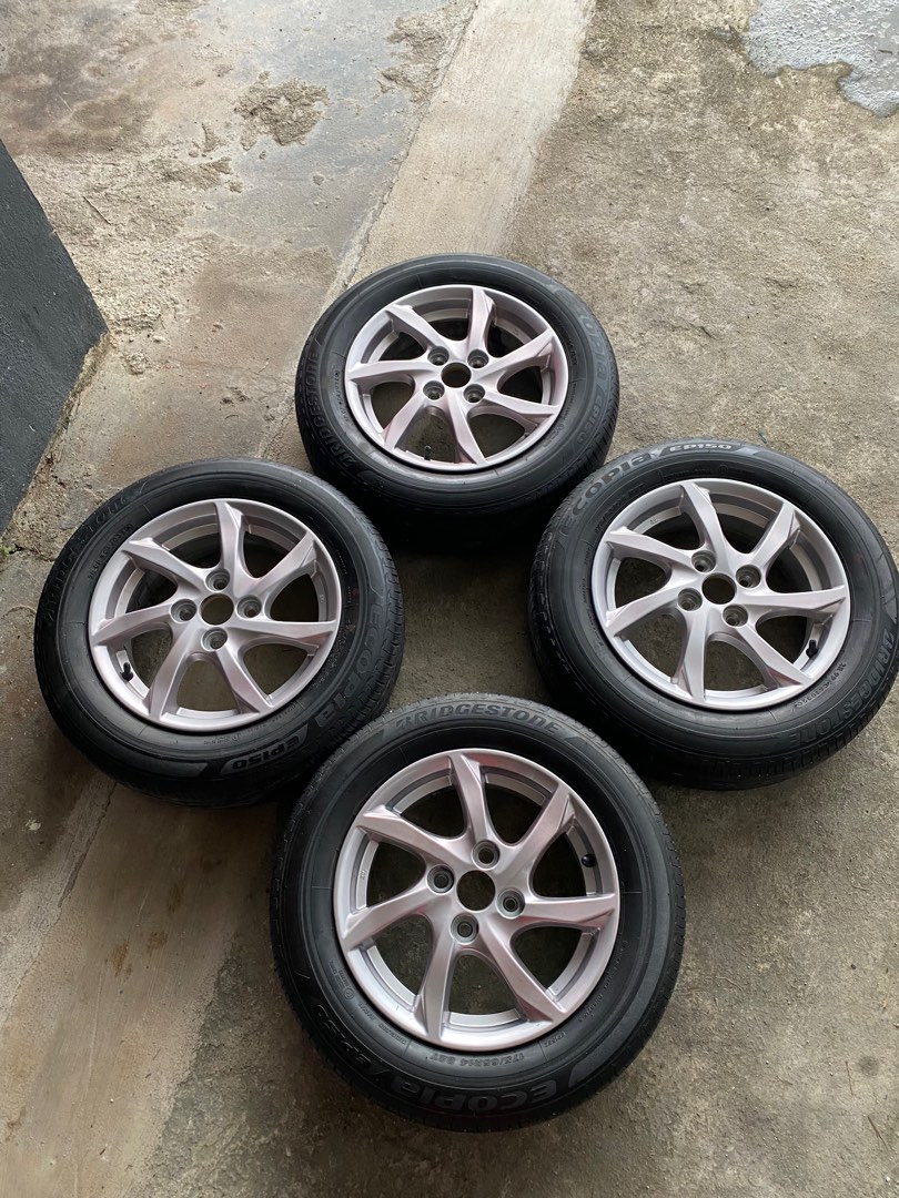 Rim Original Myvi G3 14 inch Tayar 85%, Auto Accessories on Carousell