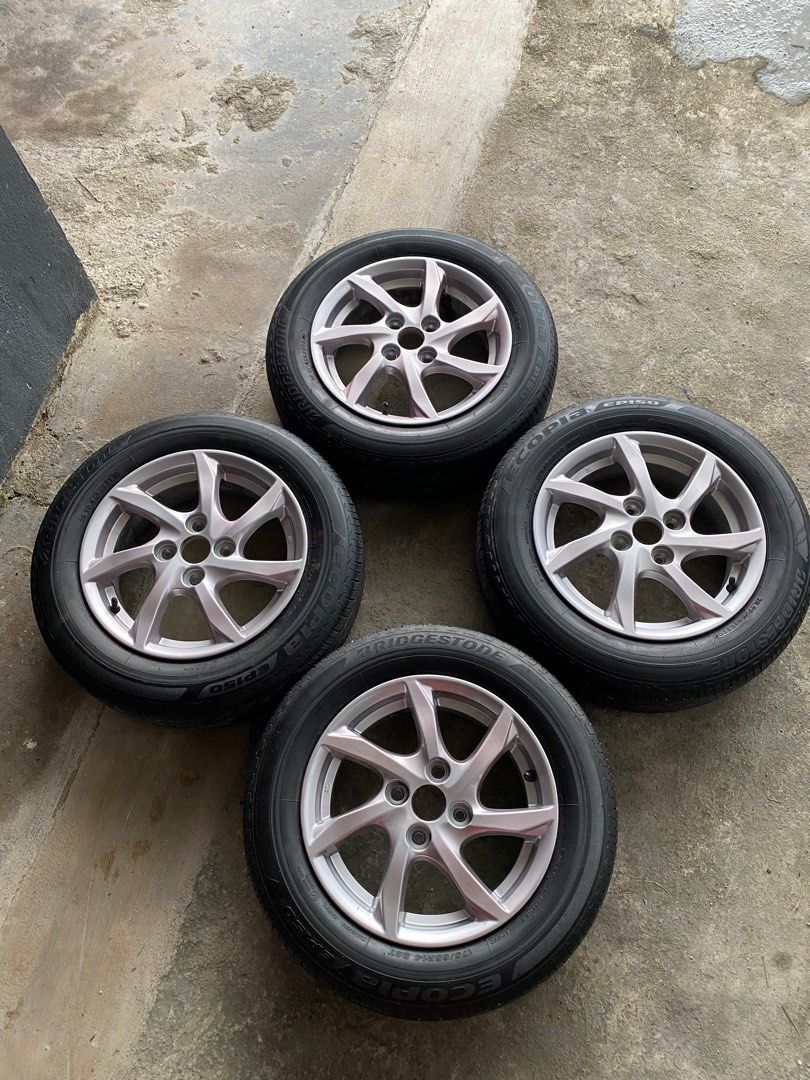 Rim Original Myvi G3 14 inch Tayar 85%, Auto Accessories on Carousell