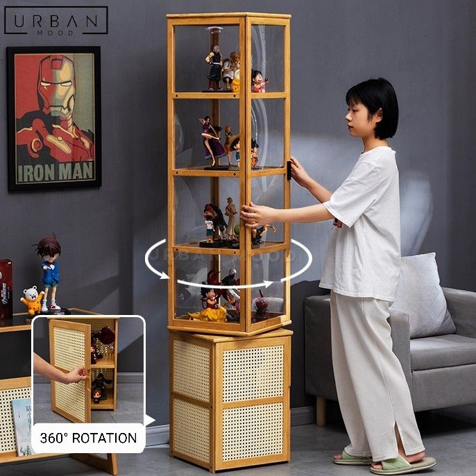 RODYK Modern Rotating Display Cabinet, Furniture & Home Living ...