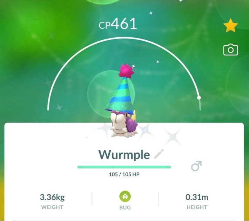 SHINY WURMPLE PARTY HAT Pokemon Go, Video Gaming, Video Games, Others ...
