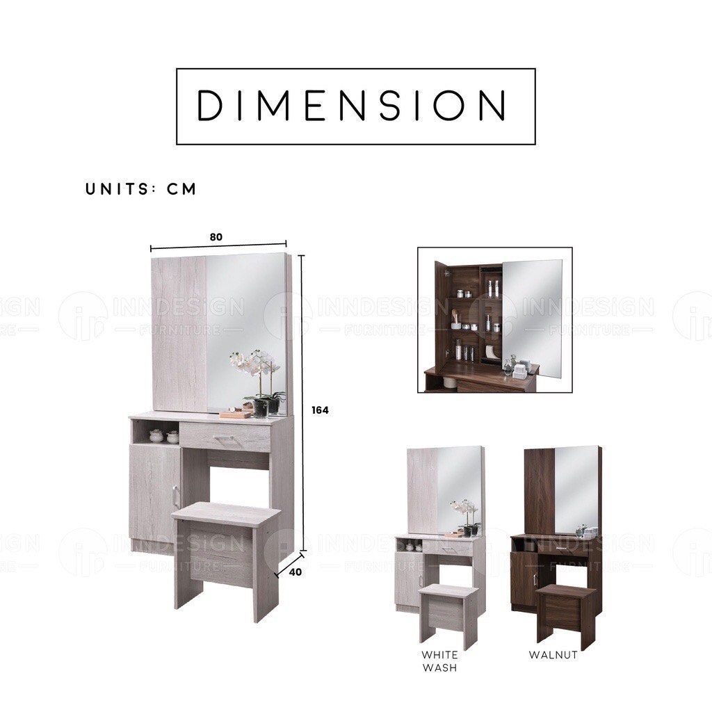 Sliding Dressing Table With Chair, Furniture & Home Living, Furniture ...