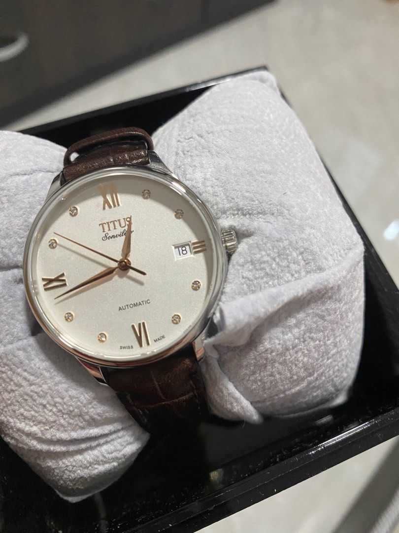 SOLVIL ET TITUS Sonvilier Swiss Made 3 Hands Date Mechanical Leather ...