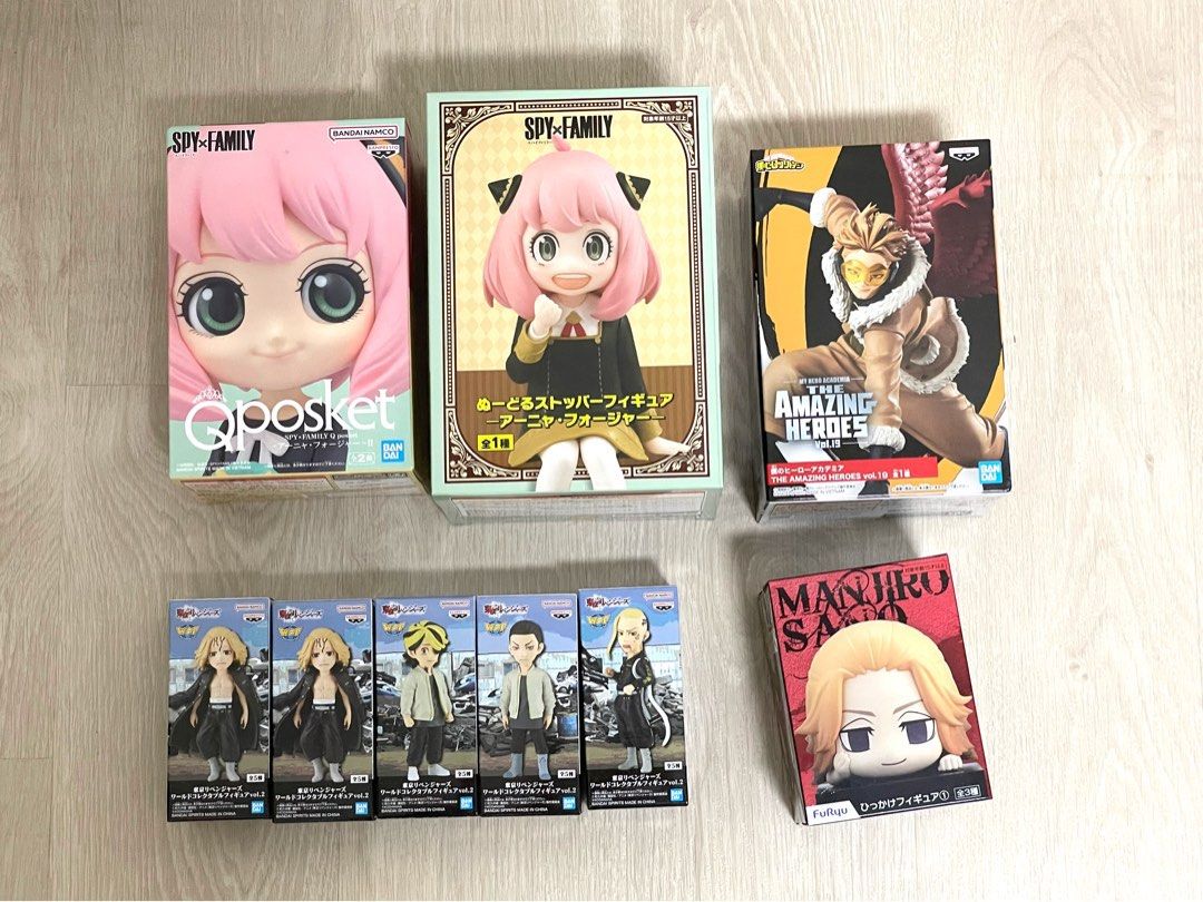 Spy x family qposket bnha mha furyu Tokyo revengers wcf hikkake figures ...