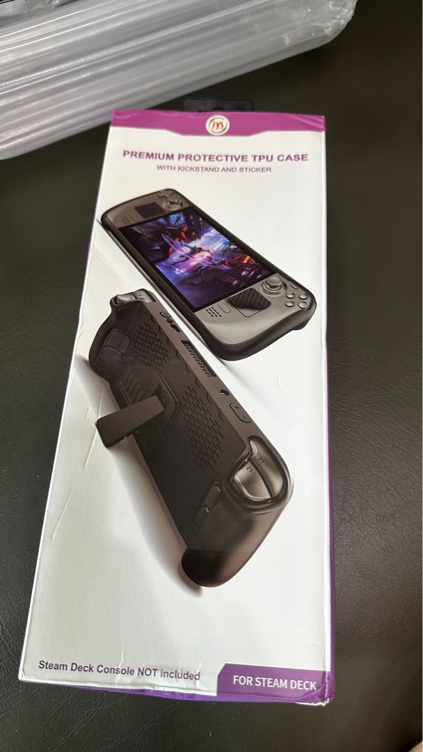 Steam deck case with kickstand and touchpad carbon fiber stickers ...