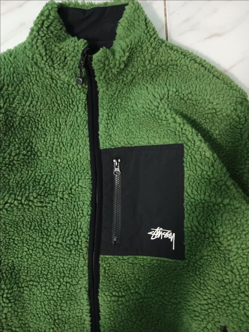 Stussy 8Ball Sherpa Reversible Jacket, Men's Fashion, Coats, Jackets and Outerwear on Carousell