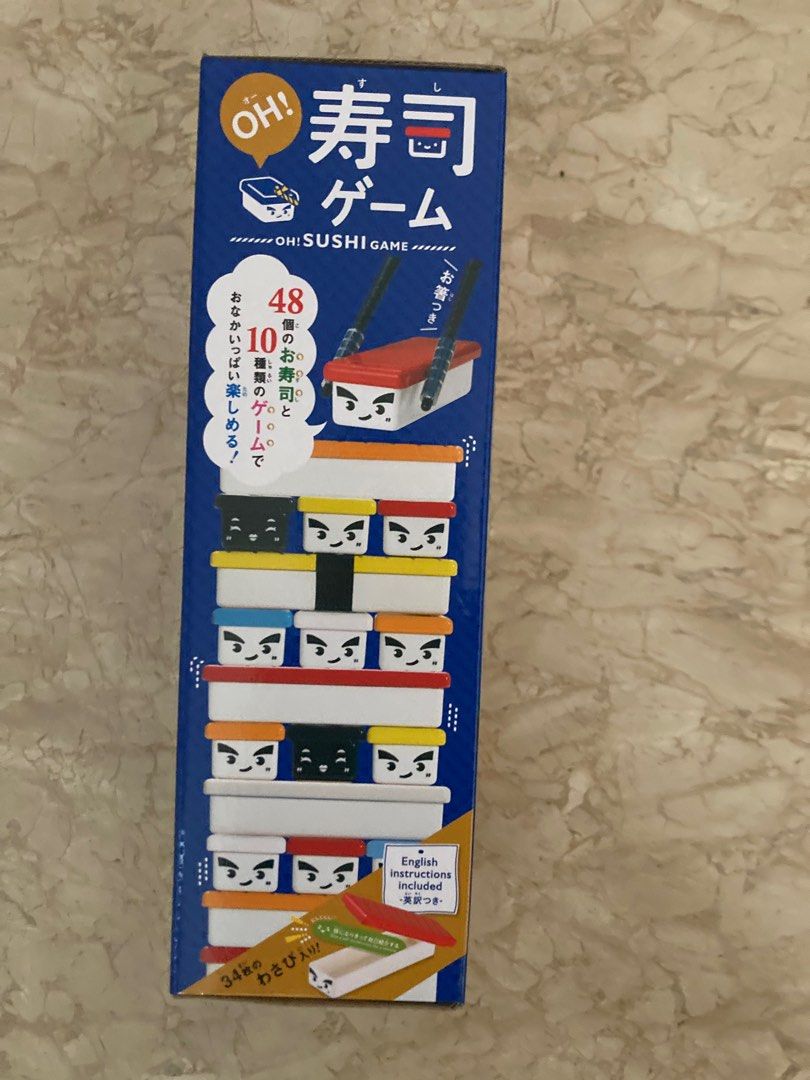 Sushi Jenga game, Hobbies & Toys, Toys & Games on Carousell