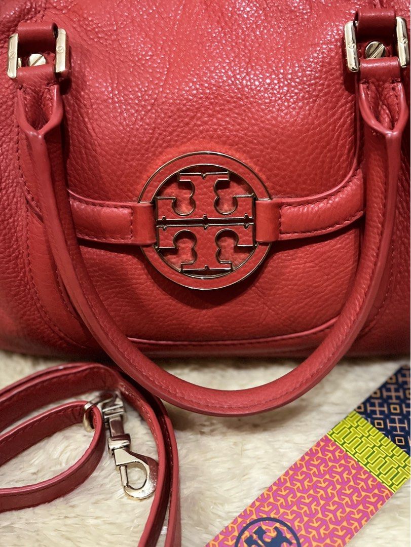 Tory Burch Amanda Middy Satchel Original, Fesyen Wanita, Tas & Dompet ...
