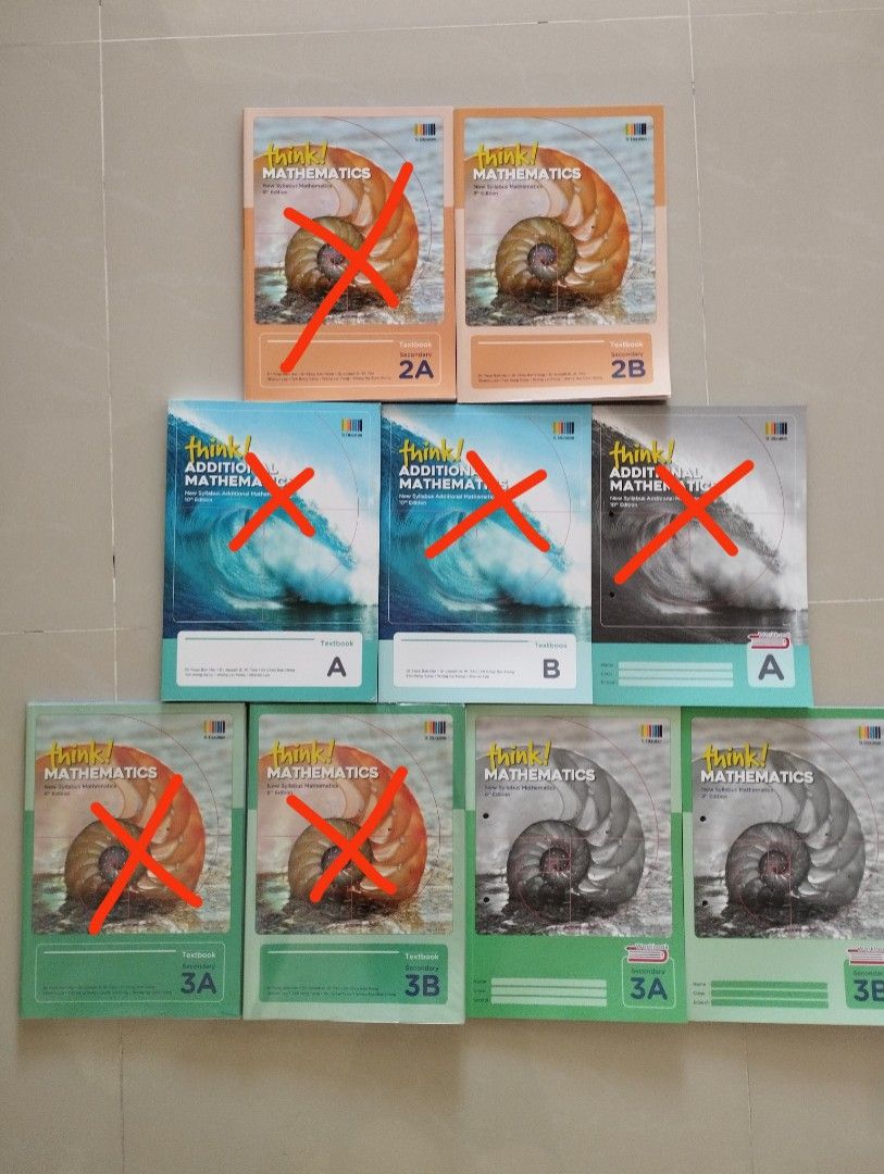 Think Mathematics secondary textbook Sec 2,Sec 3 textbook workbook Additional Maths Textbook ...