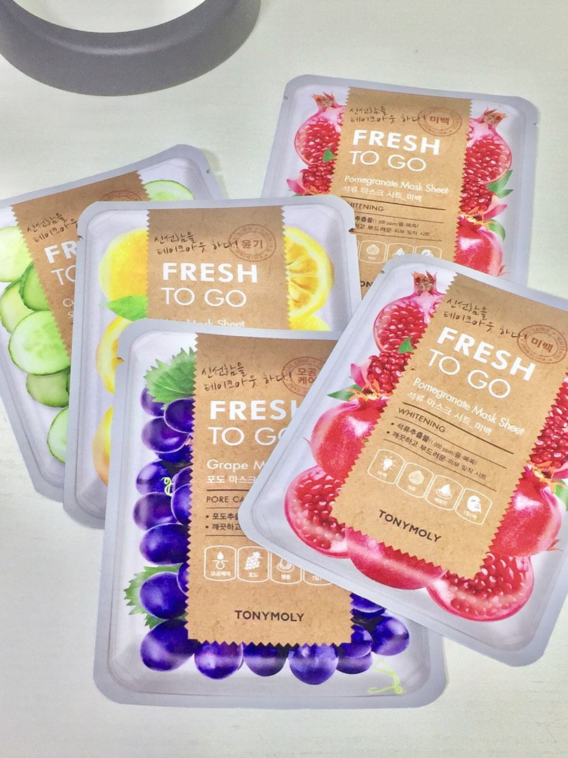 Tony Moly Fresh To Go Mask Sheets - 5 pieces, Beauty & Personal Care ...