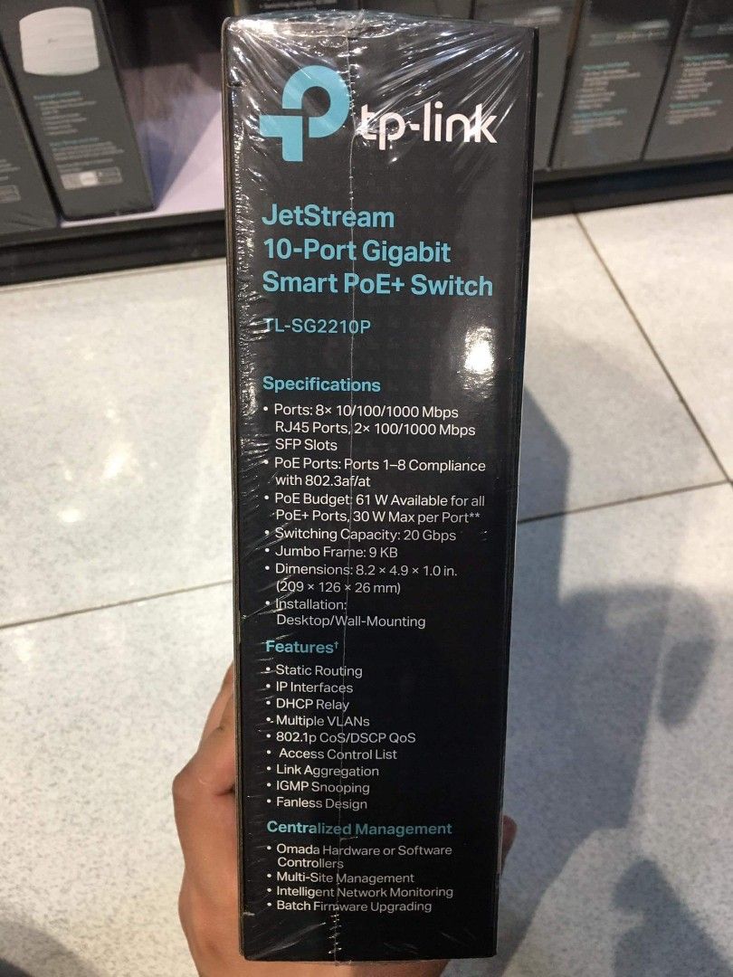 TP-Link TL-SG2210P Jetstream 10-Port Gigabit Smart PoE+ Switch, Computers & Tech, Parts ...