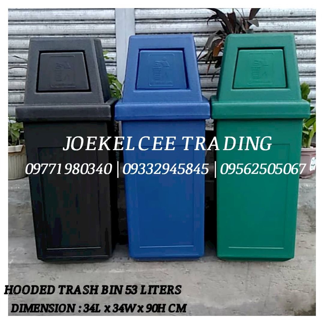 Trash bin hooded bin, Furniture & Home Living, Cleaning & Homecare ...