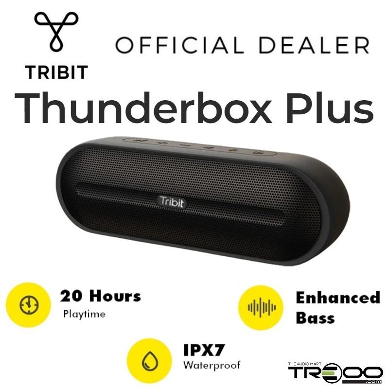 Tribit Thunderbox Plus Wireless Bluetooth Portable Speaker, Audio ...