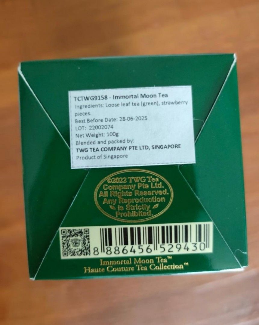 TWG limited edition Immortal Moon Tea 2022, 1837 Grand Crus Prestige ...