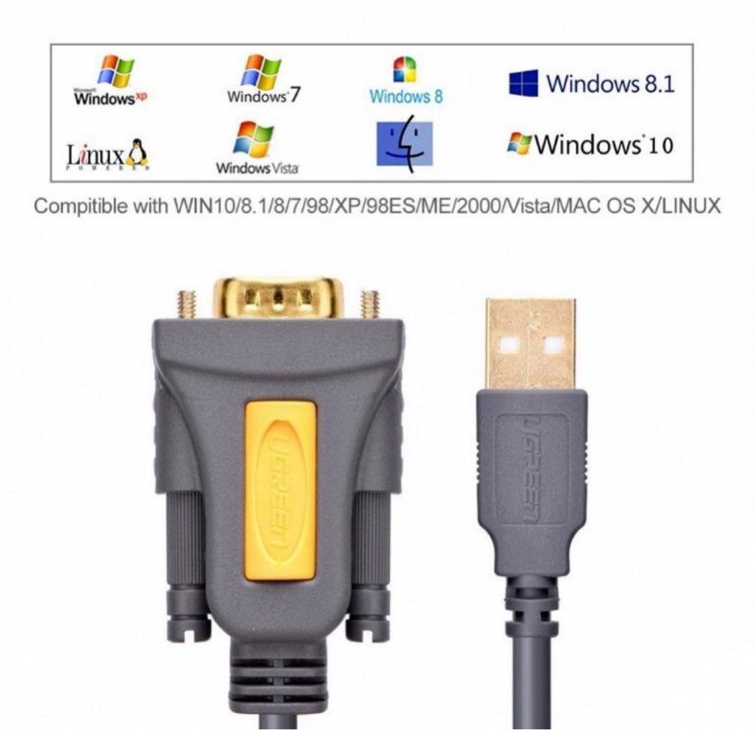 UGREEN usb to rs 232 d89 serial adapter cable, Computers & Tech, Parts ...