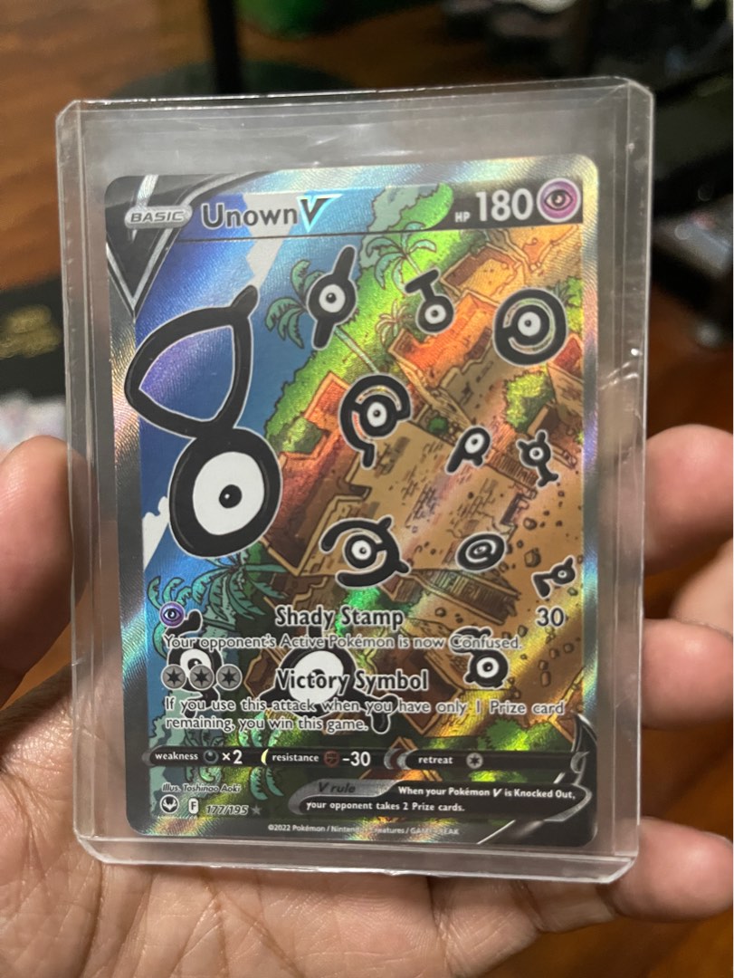 Pokemon cards - Unown V, Hobbies & Toys, Toys & Games on Carousell