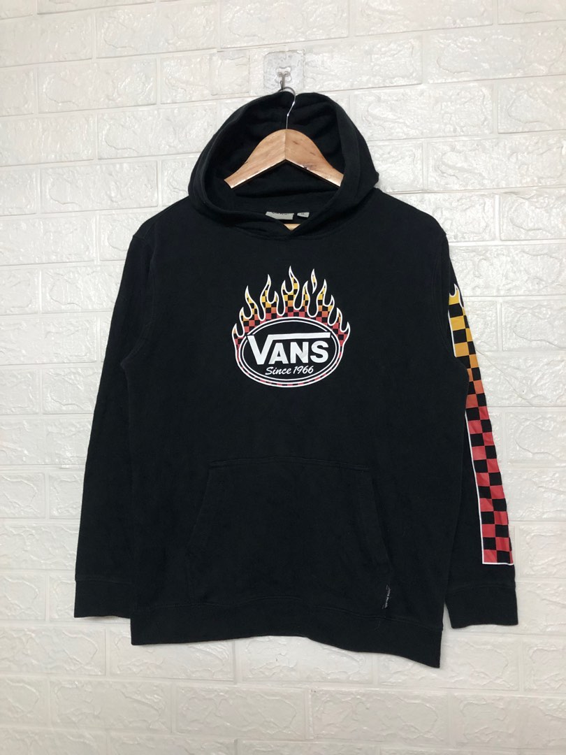 VANS Fire Hoodie, Men's Fashion, Coats, Jackets and Outerwear on Carousell