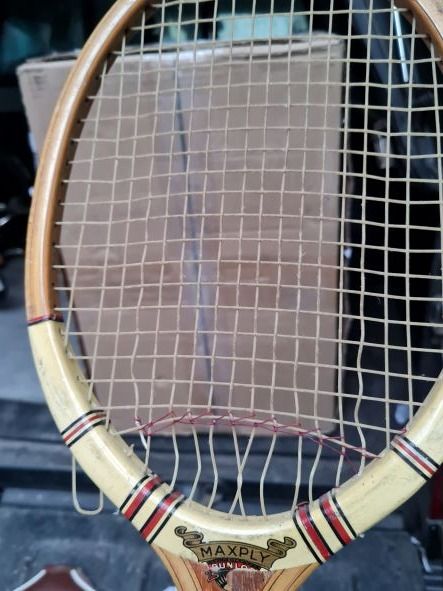 Vintage Dunlop MaxPly Junior Wooden Tennis Racket with lightly loose ...