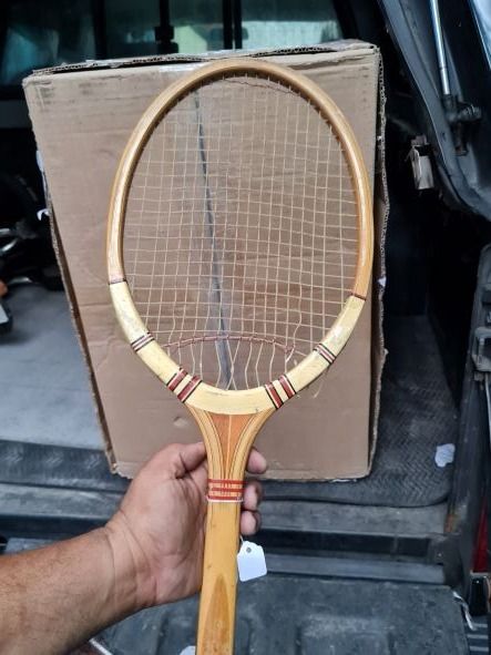 Vintage Dunlop MaxPly Junior Wooden Tennis Racket with lightly loose ...