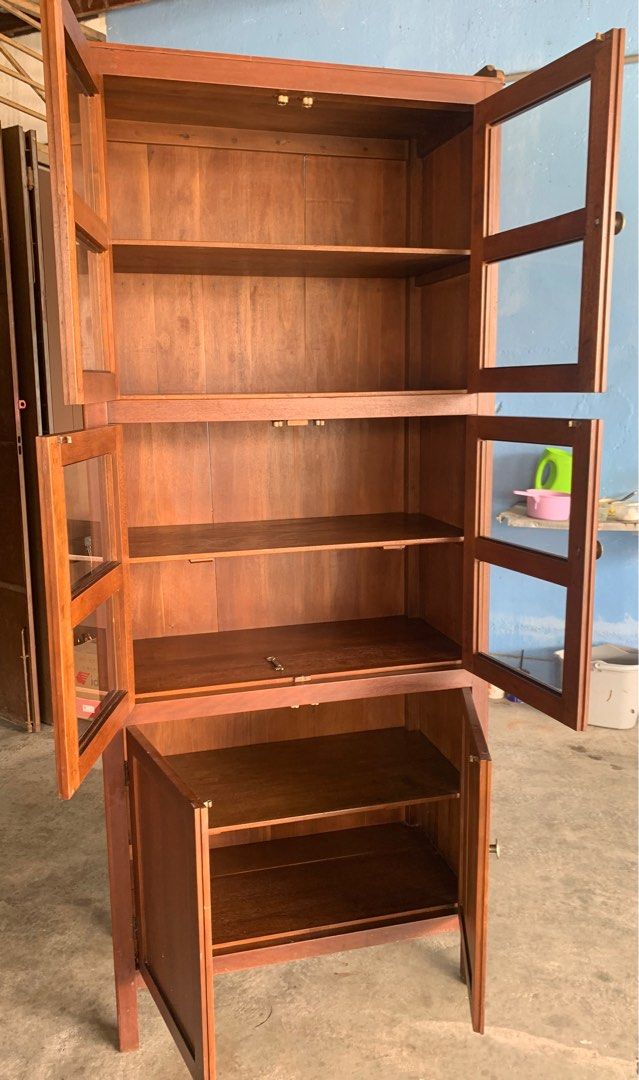 Vintage tall display cabinet, Furniture & Home Living, Furniture ...