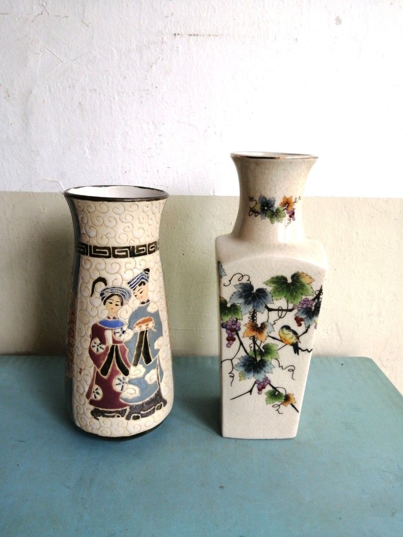 Vintage Vases Kyoei Japan and Ming Long China, Hobbies & Toys, Memorabilia & Collectibles ...