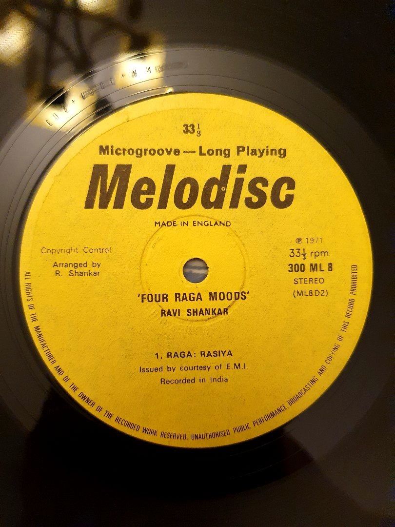 Vinyl Record: Ravi Shankar - Four Raga Moods [Genre: World / Folk / Indian Classical ...