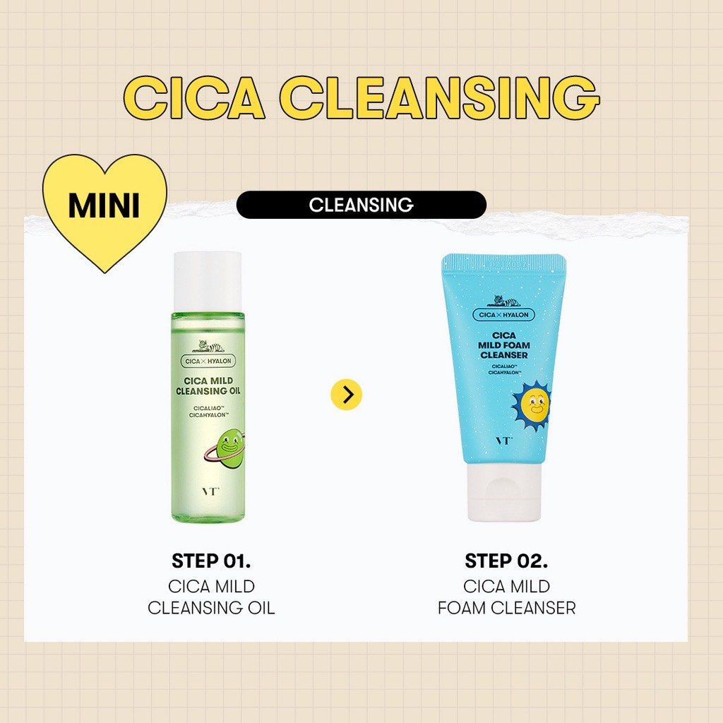 [VTCOSMETICS] Cica Mild Cleansing Set Trial Kit (Cica Mild Cleansing ...
