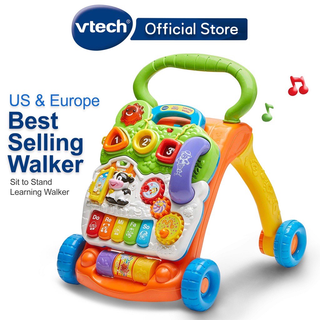 VTech [Orange] Sit To Stand Learning Walker Baby Walker, Babies & Kids, Infant Playtime on Carousell
