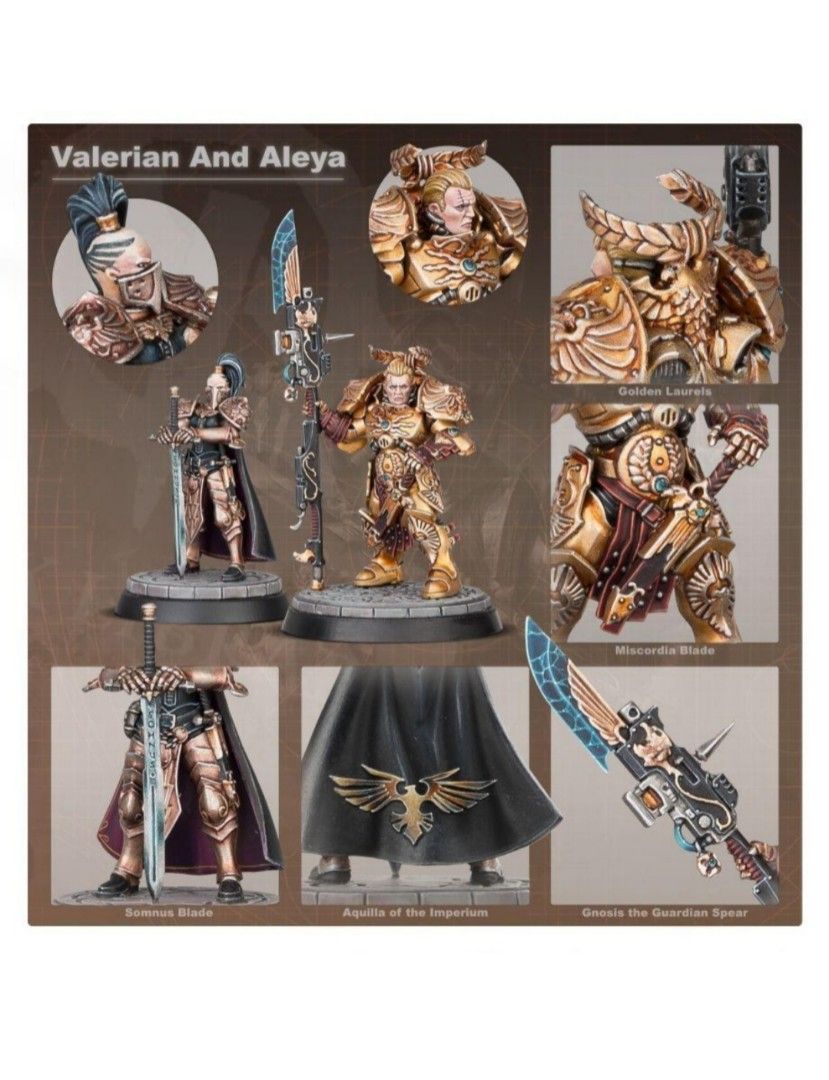 Warhammer 40K Black Library Custodes Valerian & Sister Aleya NEW ...